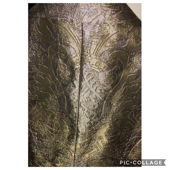 Newport News | Jackets & Coats | Quarter Arm Length Gold Paisley Jacket ...